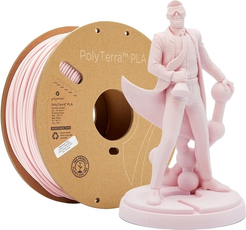 Filamento PLA | PolyTerra PLA Rosado Pastel | Krear3D