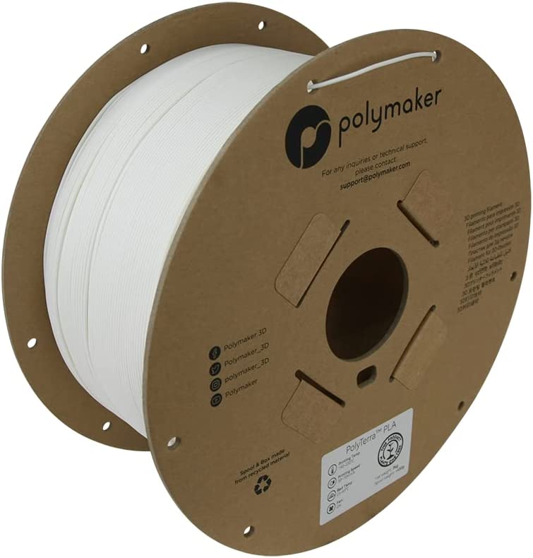 Filamento PLA | PolyTerra PLA Blanco Algodón | Krear3D